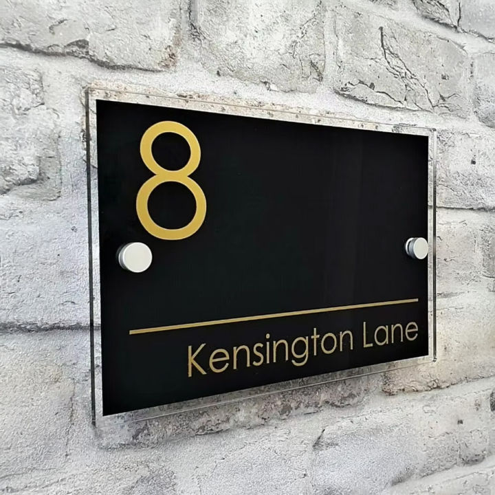 Customize House Nameplate Stylish 12x6 inch Modern Design Nameplate for ...