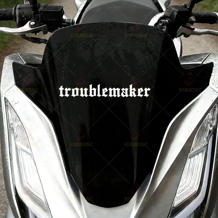 1PC Troublemaker Motocycle Helmet Stickers Waterproof for DIY Fairing ...