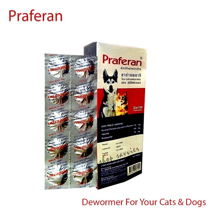 Praferan Dewormer for Cats and Dogs – Effective Broad-Spectrum Worm ...