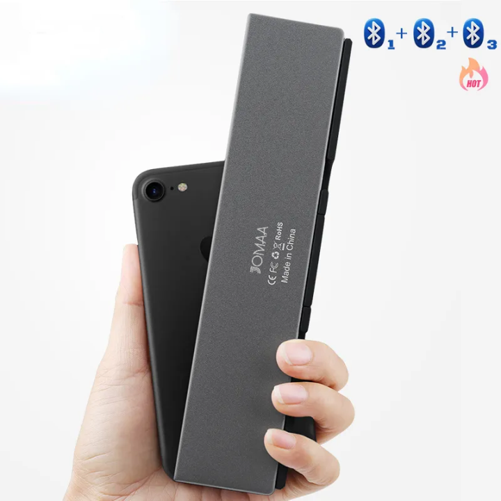 BOW Foldable Keyboard Wireless Bluetooth Folding Keyboard With Stand ...