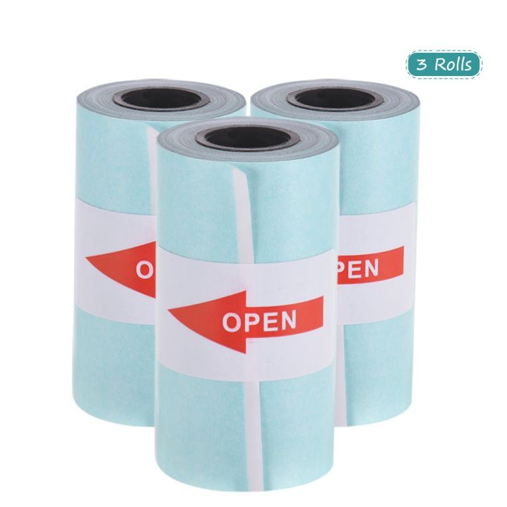 3 Roll Printable Sticker Paper Roll Direct Thermal Paper with Self ...