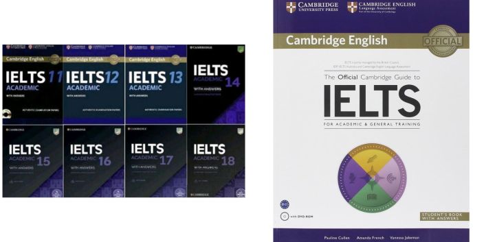 Cambridge English Ielts academic 11 to 18 8 books set + Ielts Official ...