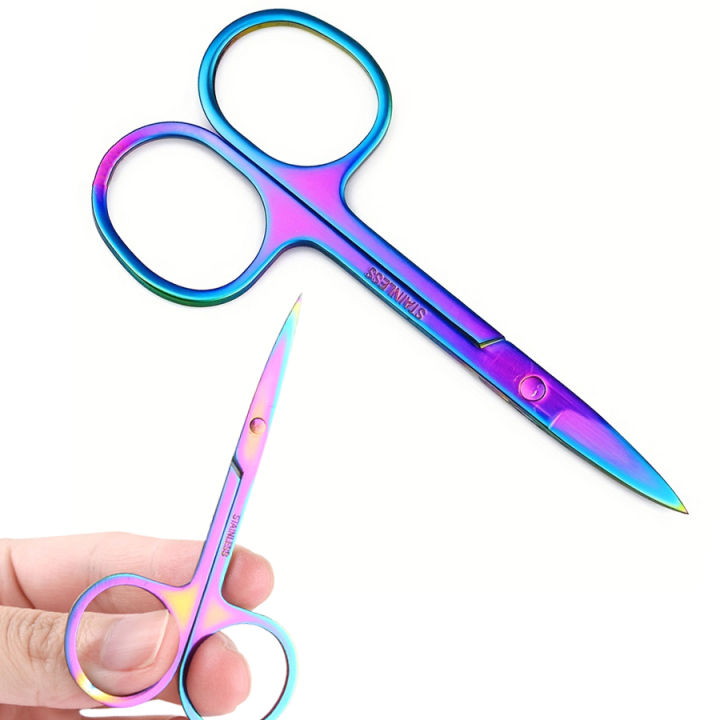 Facial Hair Small Grooming Scissors For Men Women - Eyelashes, Eyebrow, Nose Hair, Mustache ...