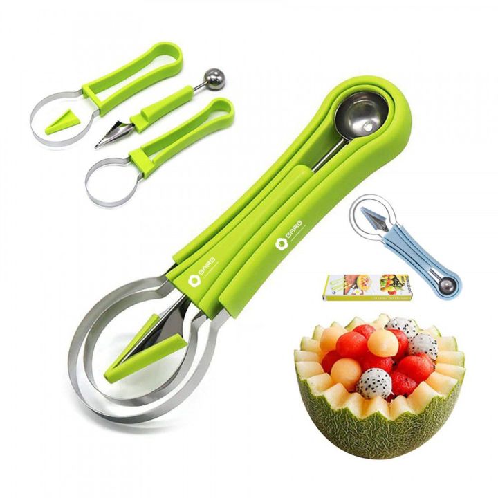 4 in 1 stainless steel fruit scoope tool set | Daraz.lk