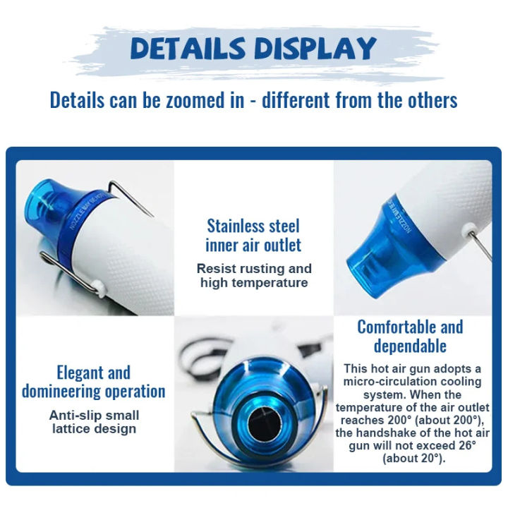 220V Hot Air Gun Soldering Temperature Blower Gun Electric Power Hot ...