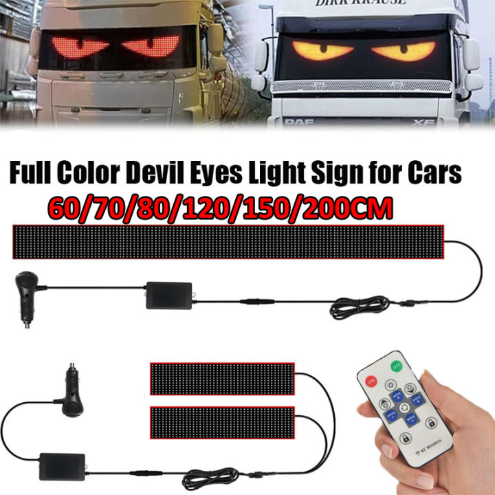 Truck Devil Eye LED Matrix Pixel Panel Remote Control Soft Foldable ...