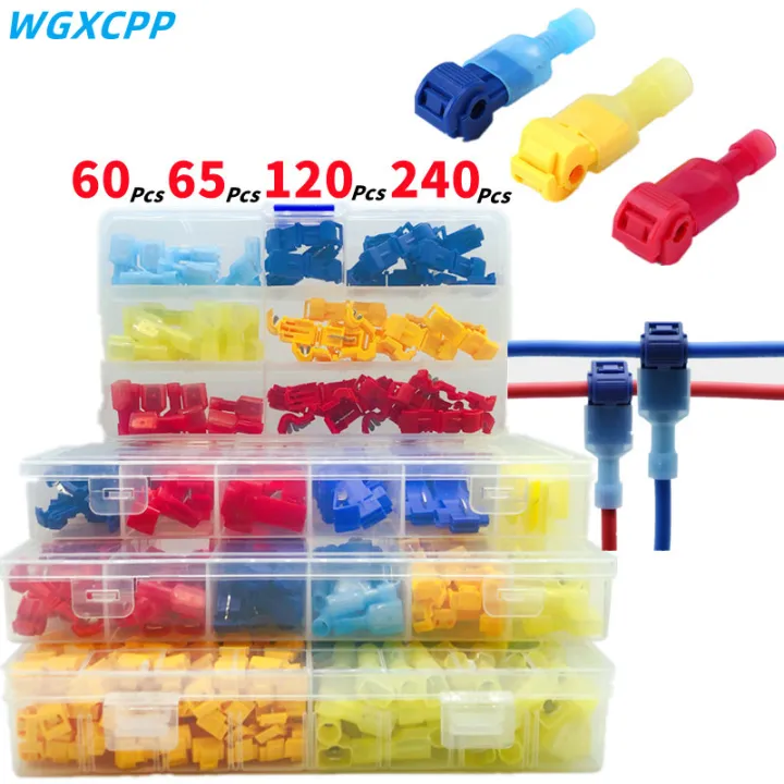 60/240/300 PCS,Bag/Box,Crimp Terminal,T-type Terminal Block,Cable ...