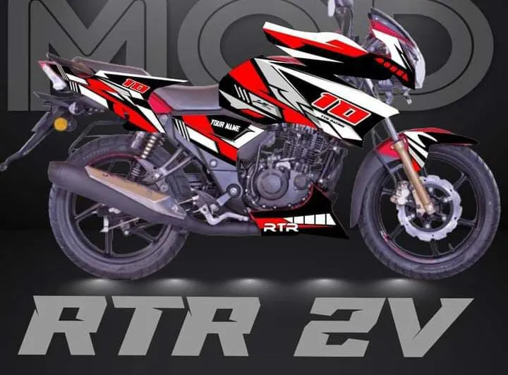 rtr 150 red modified decals sticker set | Daraz.com.bd