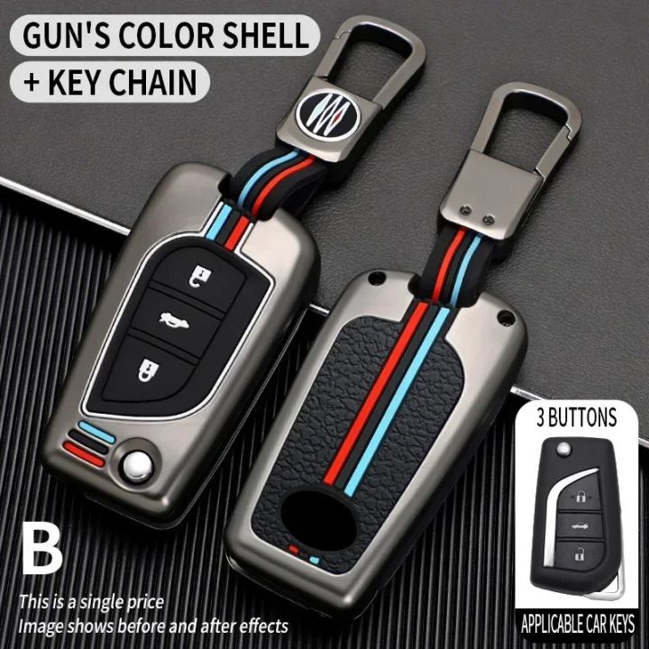 Car Key Case Cover Shell Accessories For Toyota Hilux Corolla Avensis ...