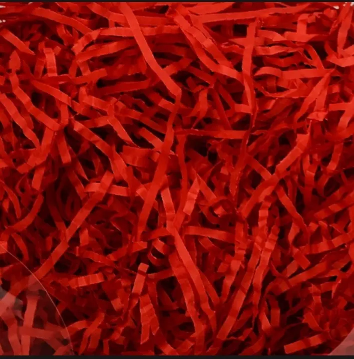 RED Shredded Paper Color Filler Crinkle Cut Paper Shred Gift Basket ...