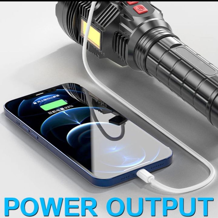 security light Halogen Light Safety Flashlights USB Rechargeable Torch ...