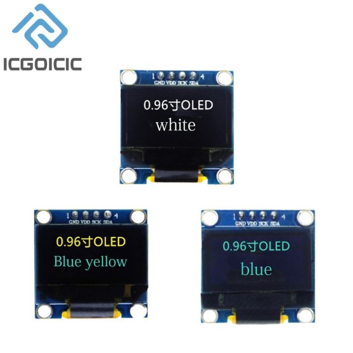 0.96 Inch OLED Display Module 128x64 Pixel I2C SSD1306 Luminous OLED Screen Board Compatible ...