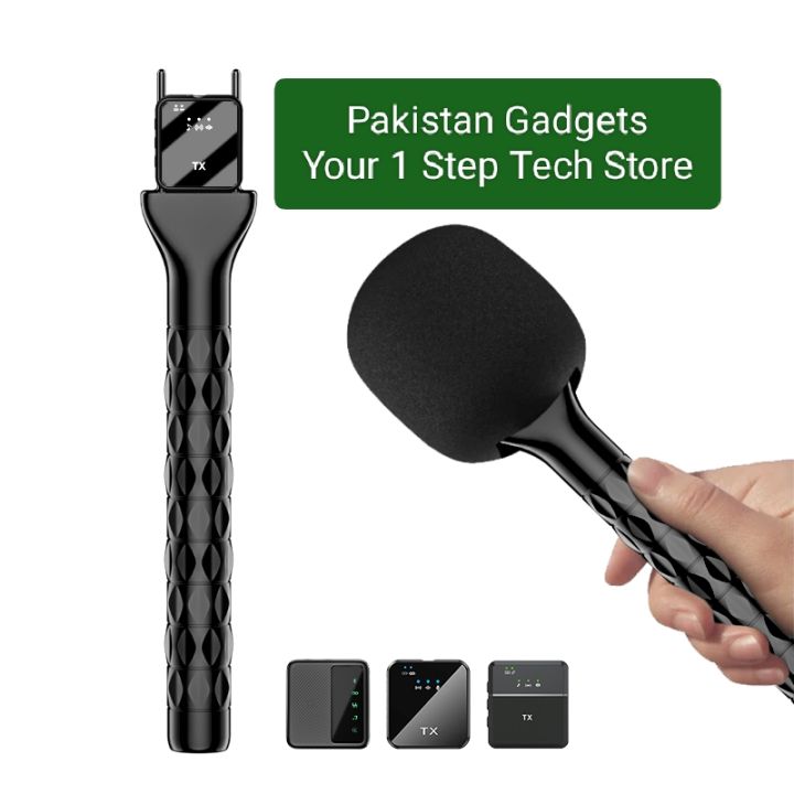 Handheld Wireless Interview Microphone Adapter with Windshield Foam for ...