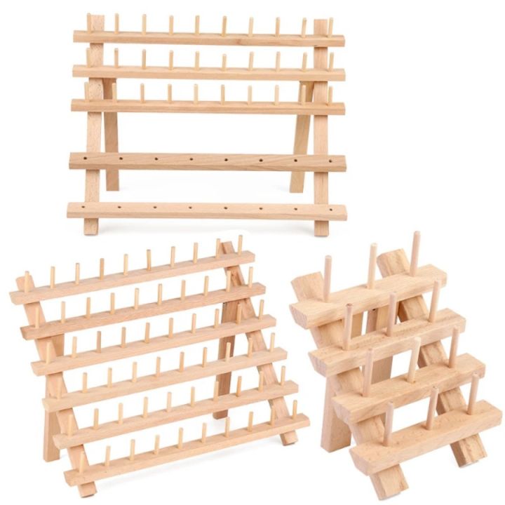 Wooden Sewing Thread Storage Box Spool Yarn Holder Home Embroidery ...