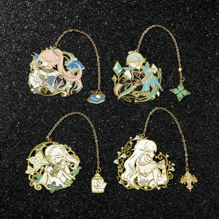 Genshin Impact Metal Hollow Bookmark Nahida Alhaitham Sangonomiya ...