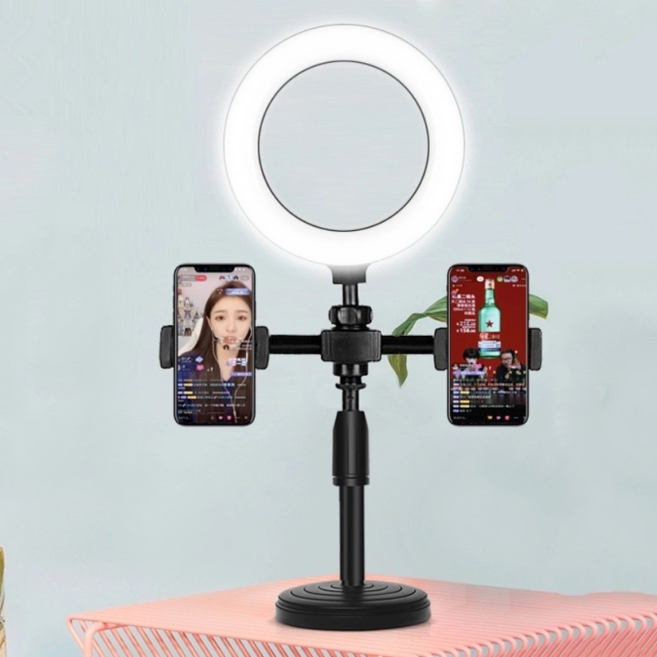 Live Stand + led16ch light + two phone holder complete set | Shop.com.mm