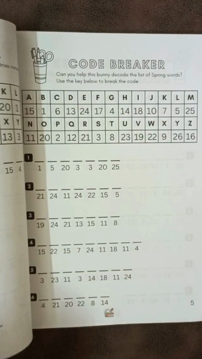 Cryptogram Puzzle Books For Kids | Daraz.pk