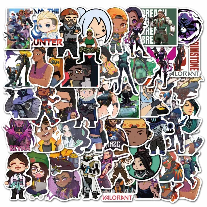 50Pcs Valorant Stickers DIY Stickers Scrapbooking Phone Luggage ...