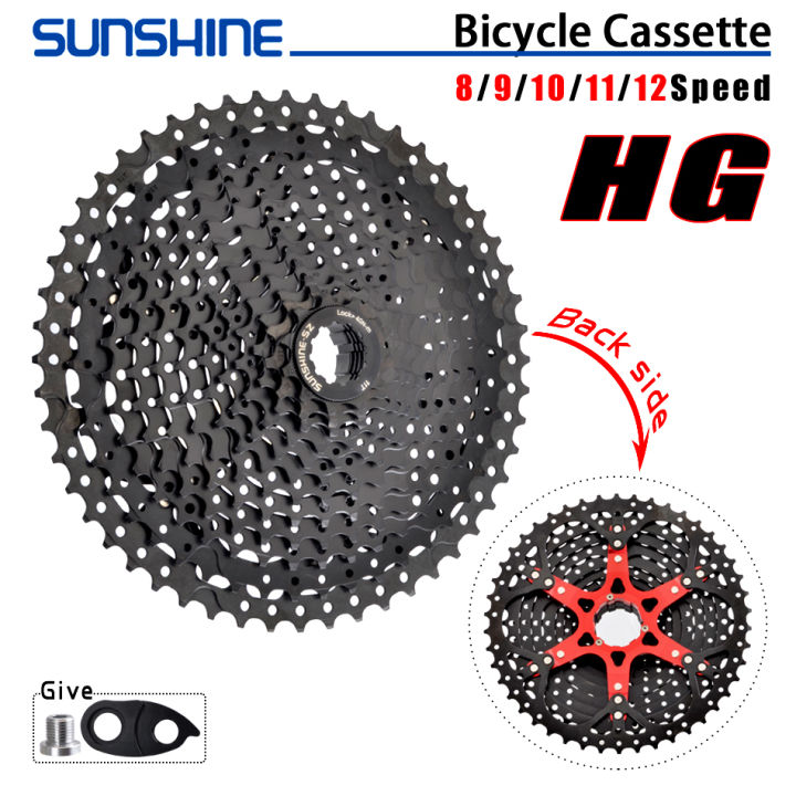 SUNSHINE MTB Cassette 8/9/10/11/12 Speed 40/42/46/50/52T Black K7 ...