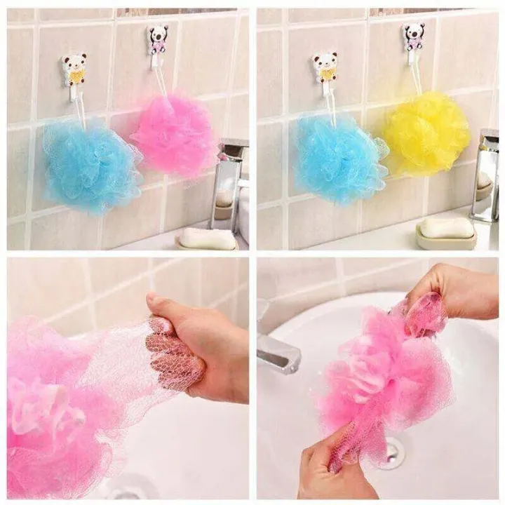2 Pcs Mini Bath Loofah Sponge – Soft Mesh Shower Ball Exfoliating Body ...