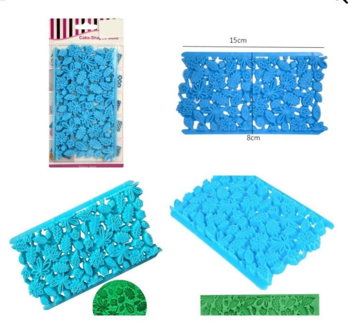Leaf emboser Silicone Fondant Cake Border Mold Sheet | Daraz.pk