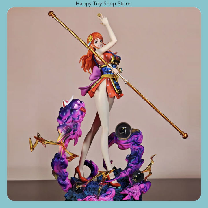 30cm One Piece Nami Onigashima Samurai Standing Pose Anime Figure Model ...