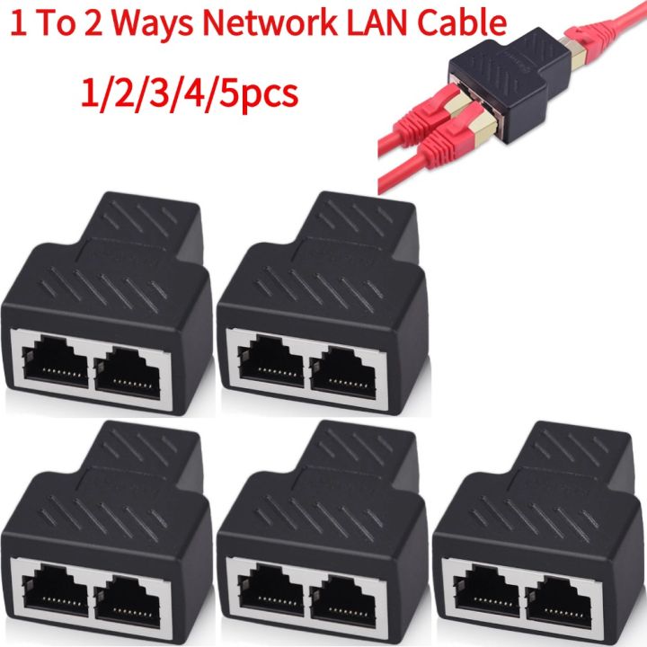 Network Rj45 Cable Port Network Cable Splitter Extender Plug Adapter ...