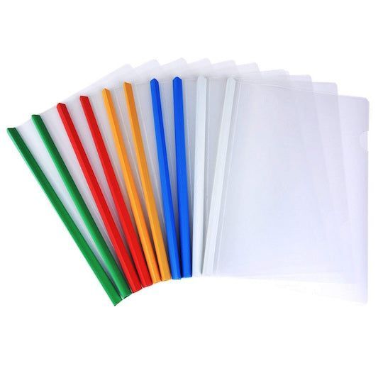 A4 Size Mixed Colour Stick File 10 Pcs Pack | Daraz.com.np