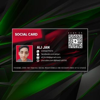 SOCIAL CARD PERSONAL INFO CARD FOR YOUR BUSINESS OR SECURITY | Daraz.pk