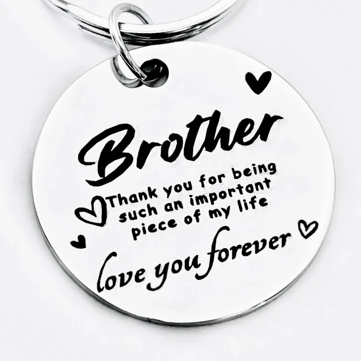 A Gift Stainless Steel Keychain for Brothers, from Older Sisters and ...