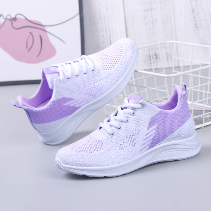 Spring New Women's Flying Weave Mesh Sport Casual Lightweight Soft Sole ...