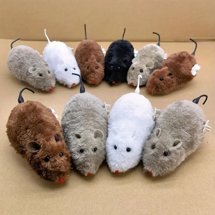 1/5pcs Fun and Interactive Plush Wind-Up Mouse Toy for Cats Dogs and ...
