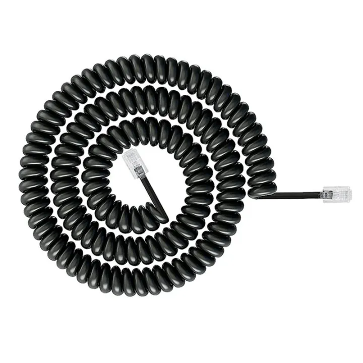 3m RJ9 4P4C Telephone Accessory Phone Cord Landline Uncoiled Coiled ...