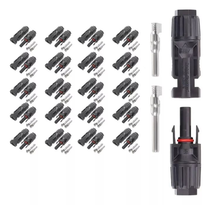 Pack of 20 pair of mc4 solar connector | copper pins connectors | mc4 ...