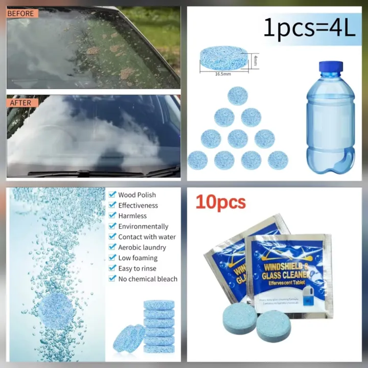 Car Windshield Washer Fluid Effervescent Tablet, Windscreen Washer ...