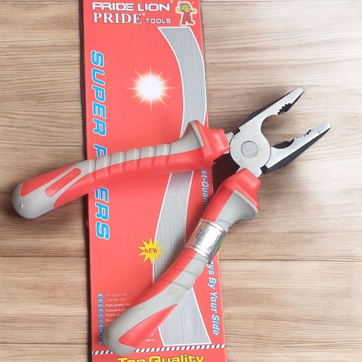 PRIDE Combination Pliers 8 inch (Plas) with Soft Grip | Universal Plier ...