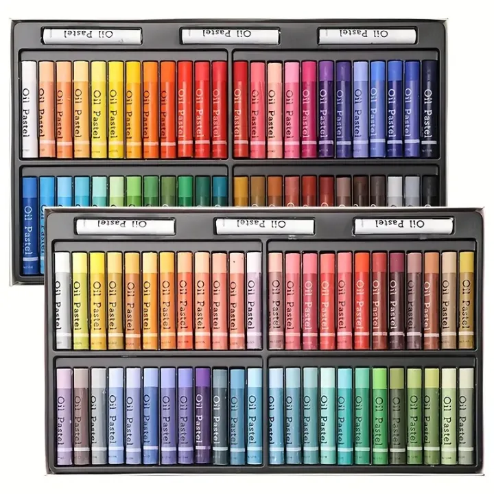 Professional Oil Pastels Set - Medium Point, High-Quality Soft Crayons ...