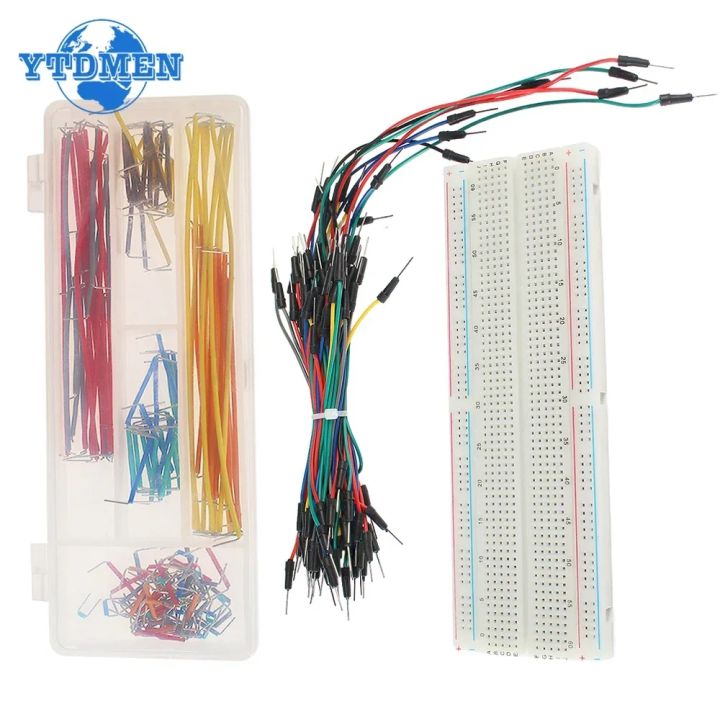 Breadboard Jumper Wire Kit MB102 Breadboard 830 Point Solderless Pcb ...