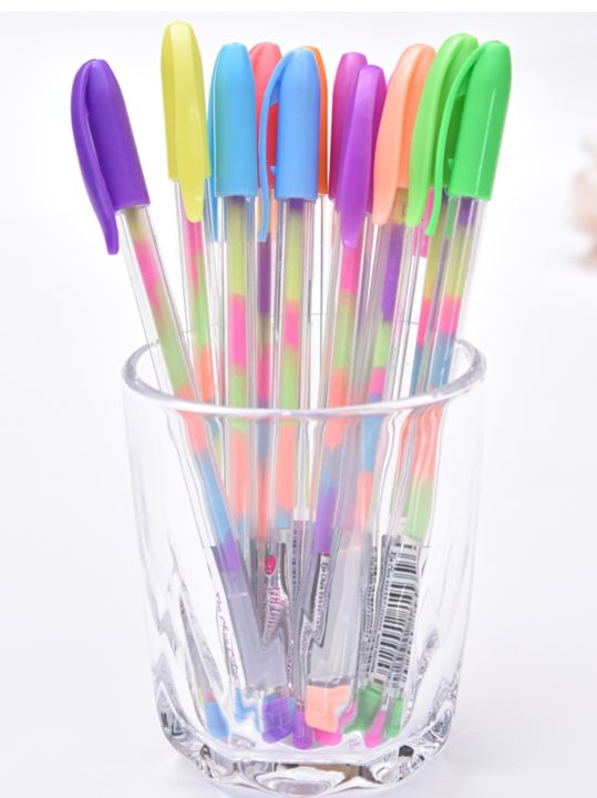 2/4/6/12 pcs/set good looking colourfull rainbow pen 0.8mm | Daraz.pk