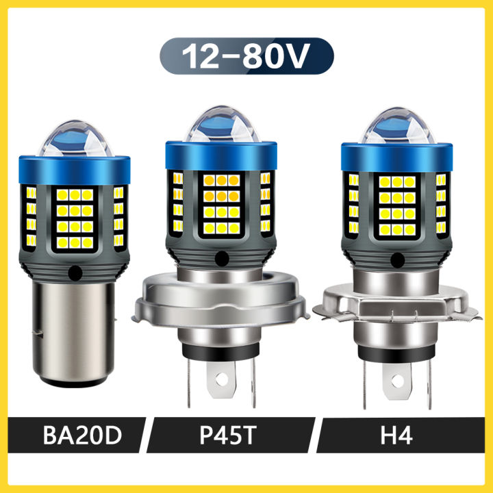 1pc BA20D P45T H4 Headlight Bulb H6 Motorcycle LED Headlight Lamps Hi ...