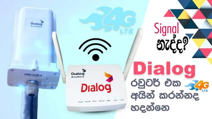 Dialog 4G Router Outdoor Antenna Full Set With 4G Router Sim CCTV ...