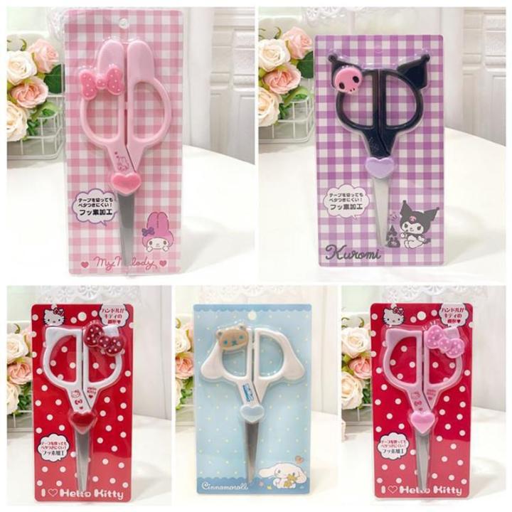 Kawaii Sanrio Hello Kitty My Melody Kuromi Household Scissors Portable ...