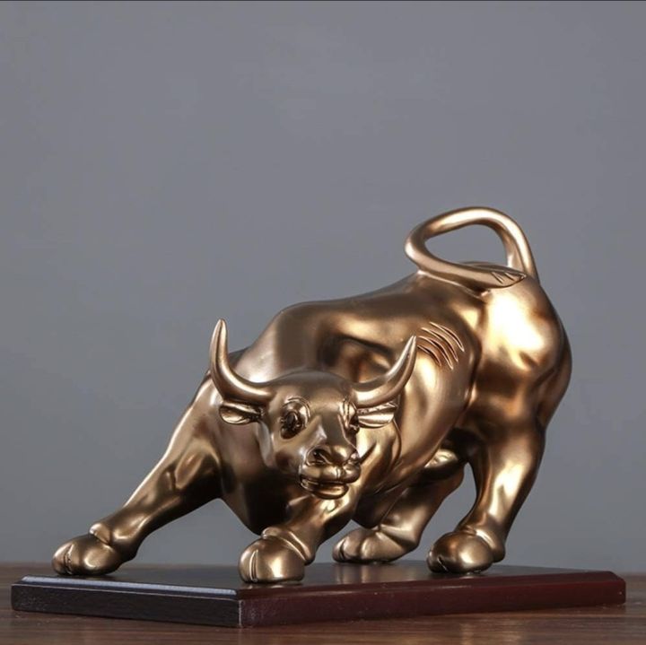 Bull Statue For Home, Office, Living Room Decor, Decorative Figurine ...