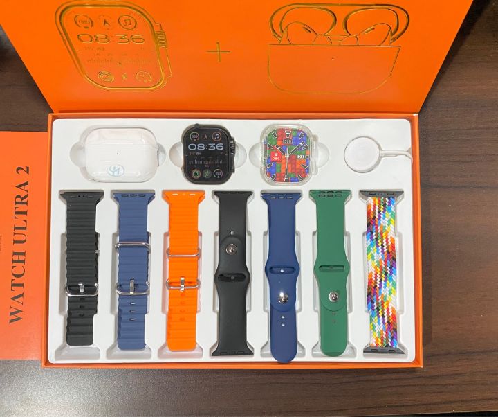 T900 Ultra 2 Max Suit Smart Watch & EarPod with 7 Straps | Daraz.lk