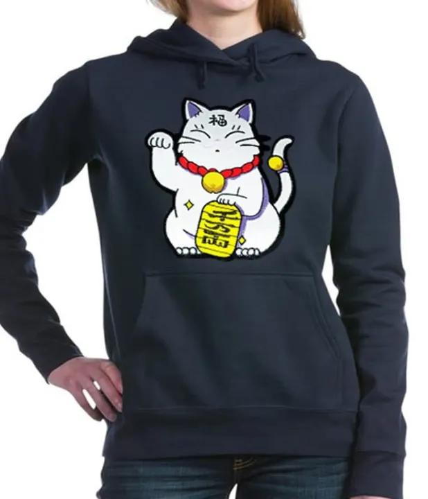 maneki neko lucky cat hoodie for men and women Street hoodie sweatshirt ...