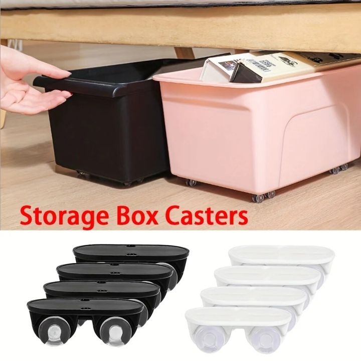 4pcs Sticky Swivel Pulleys Swivel Wheels For The Bottoms Of Storage ...