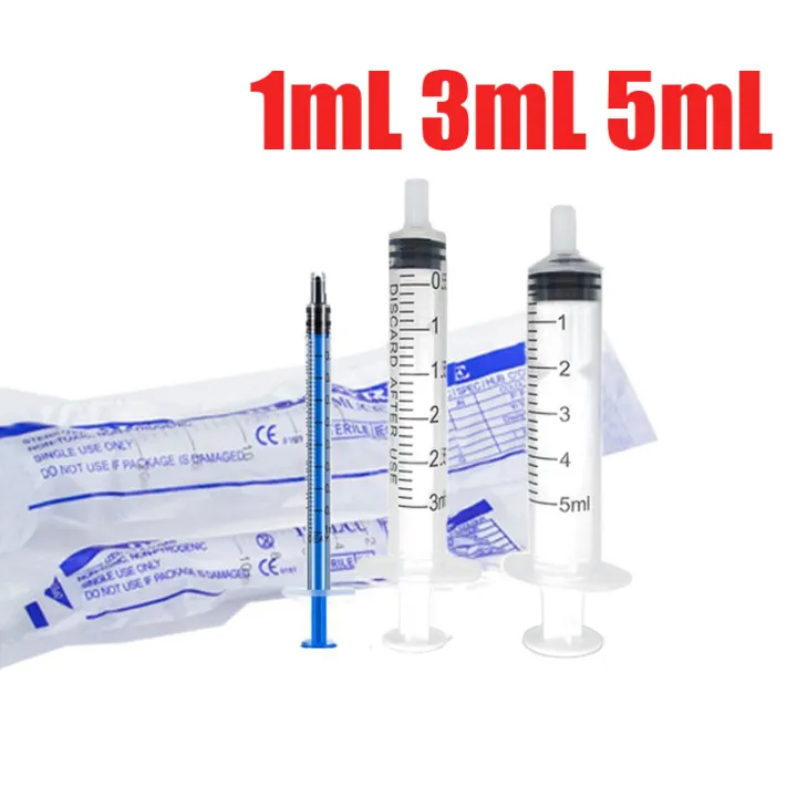 5-100Pcs 1ML 3ML 5ML Small Syringe Without Needles Analyze Disposable ...