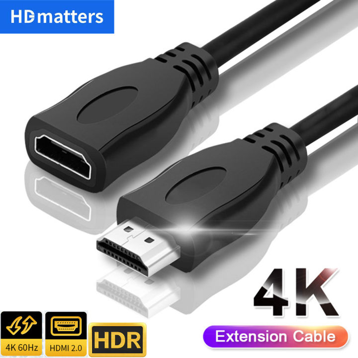 HDMI Extension cable 4K 60Hz HDR HDMI 2.0 Cable HDMI 2.0 Male to Female ...