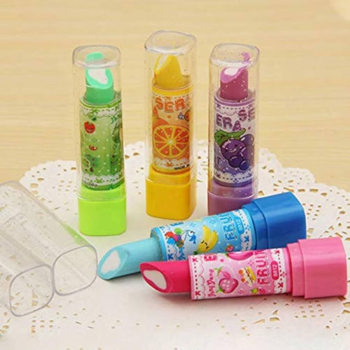Lipstick Eraser For Kids - 5 PCs | Daraz.lk