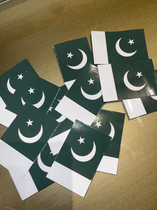 Pakistan flag sticker, pack of 18 Pakistan flag stickers, Pakistan day ...